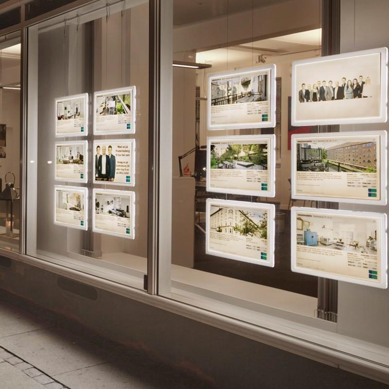 Porte-Affiche LED suspendu A0 - Affichage publicitaire et de ...