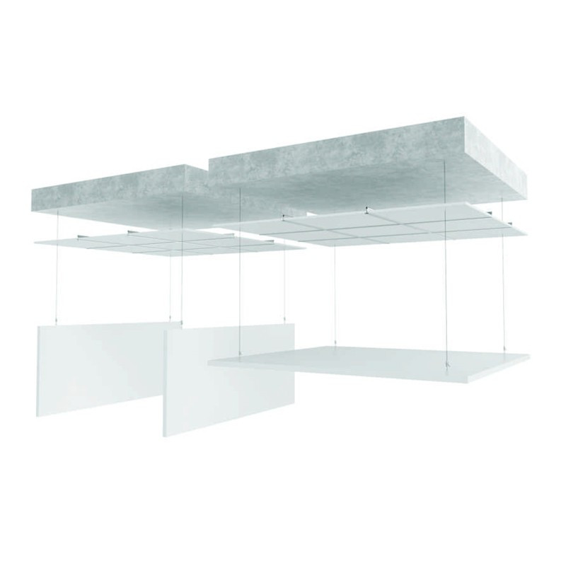 Kit Smart support suspendu XL avec câble Plafond - Lot 10 pièces - Altumis